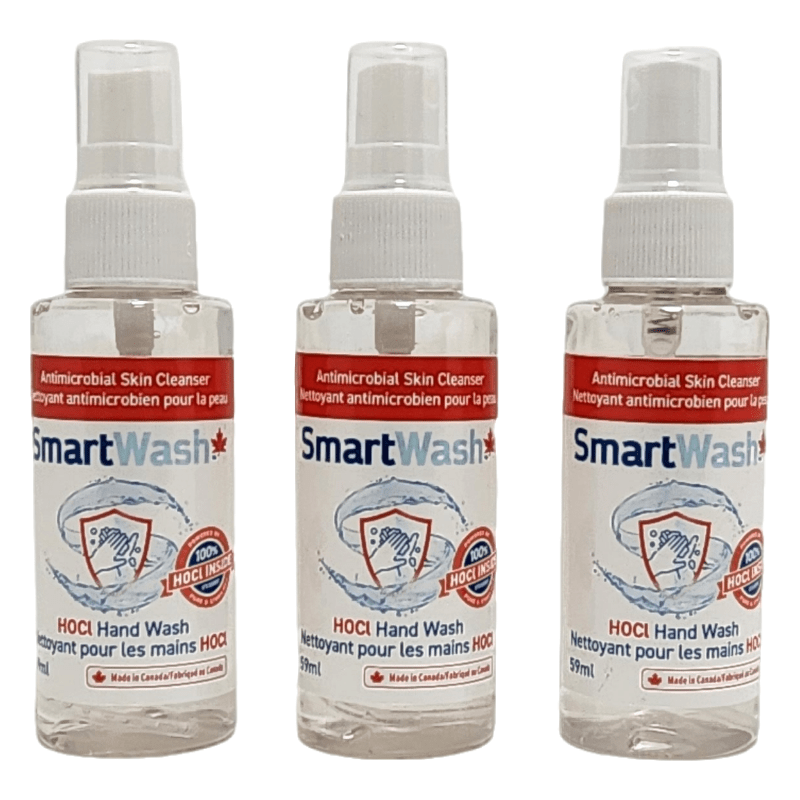 Hand Wash Spray 3 x 60ml | CleanSmart Antimicrobial HOCl Canada | CleanSmart Canada